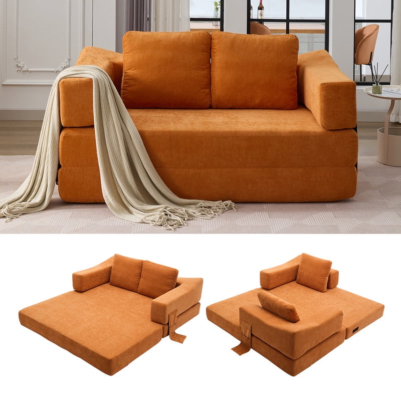 Timbernest 70.87" Convertible Sleeper Sofa Bed, Boneless Couch with ...