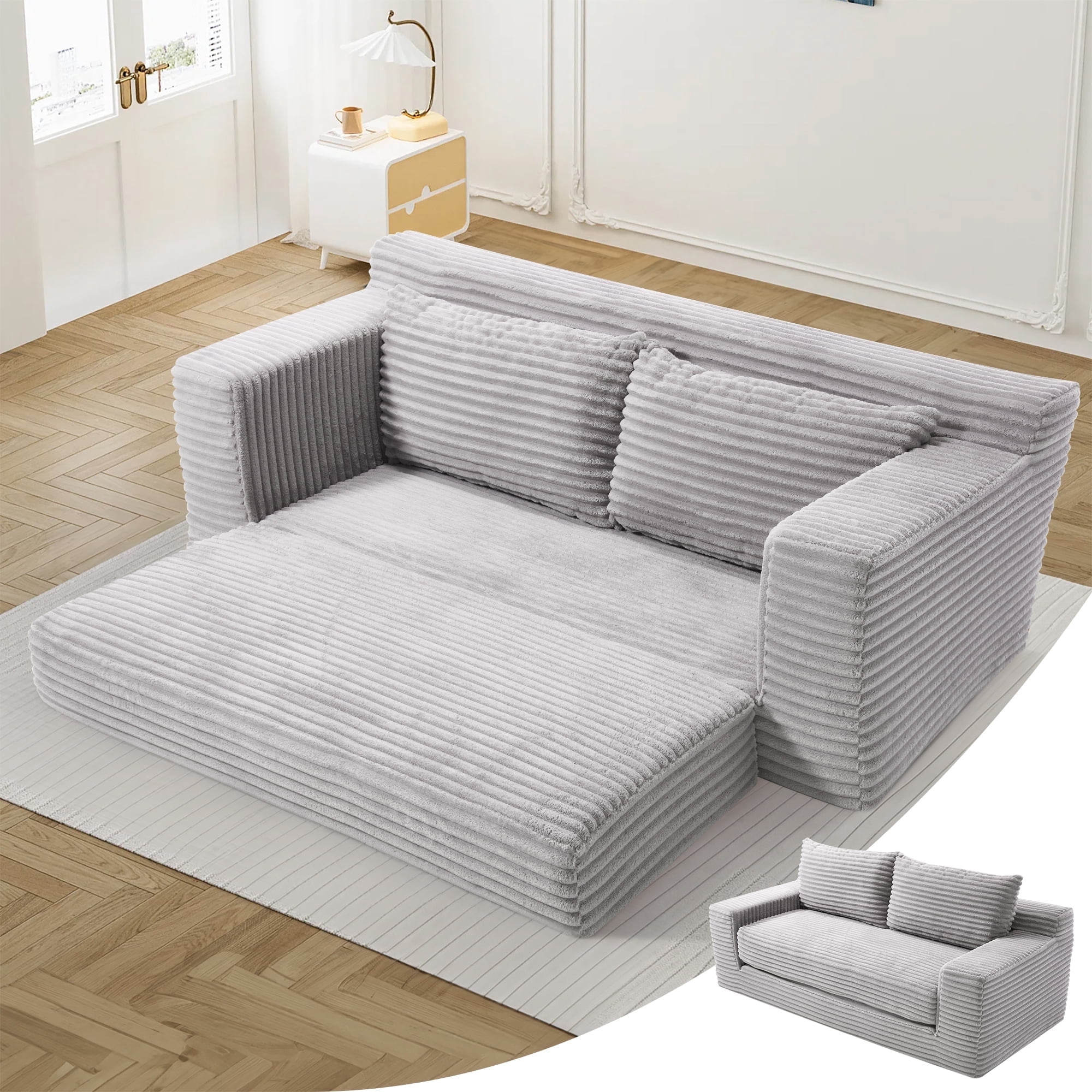 Timbernest 70" Convertible Sofa Bed, 2 in 1 Loveseat Sleeper Sofa Bed ...