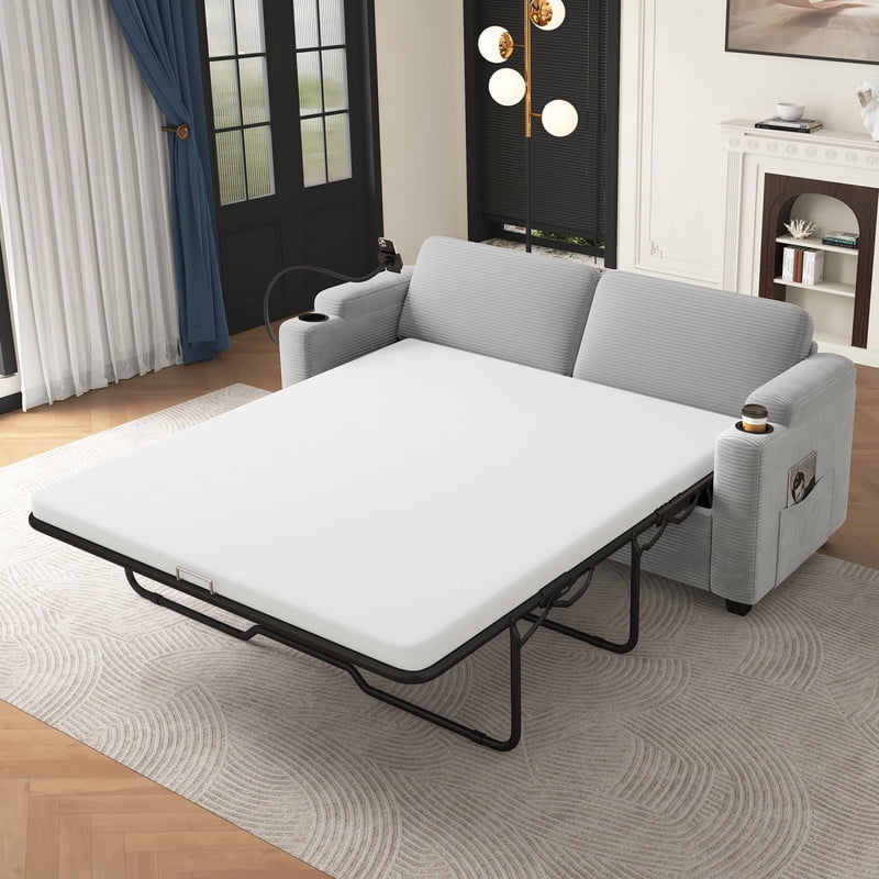 Timbernest 72.8" Convertible Sofa Bed, 2 in 1 Queen Sleeper Sofa ...
