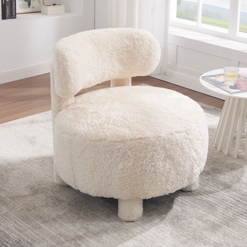 Timbernest Armless Accent Chair, Modern Sofa Side Chair with Curved ...