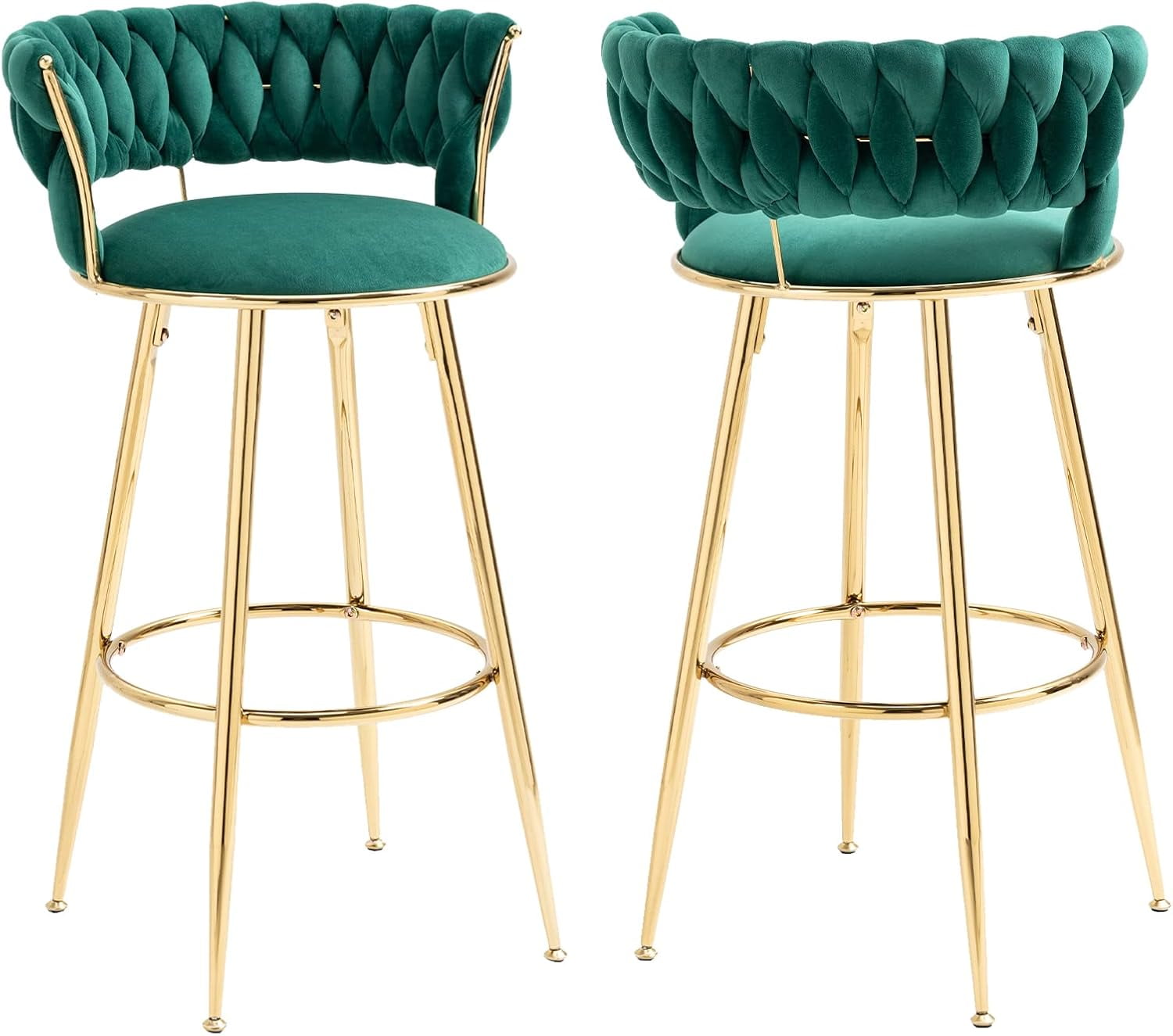 Timbernest Counter Height Bar Stools Set of 2, Modern Kitchen Barstools ...