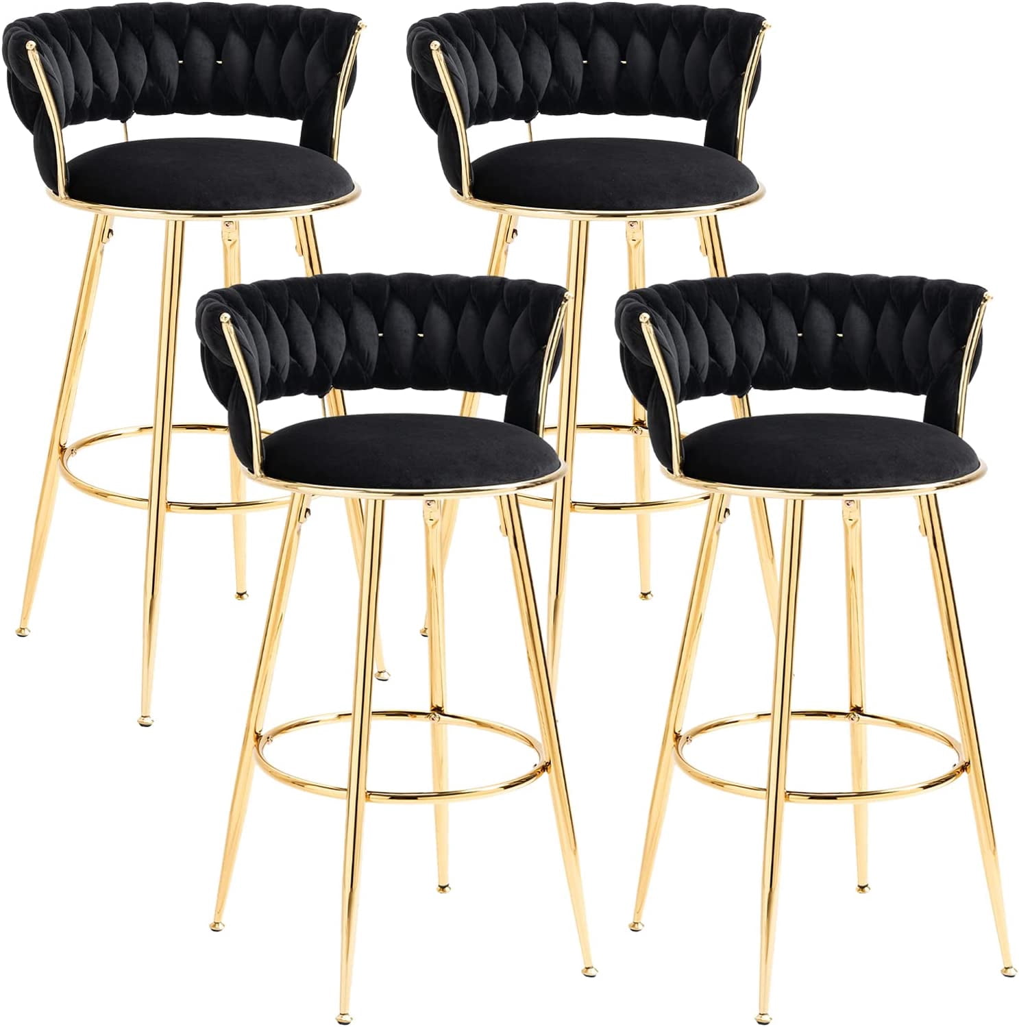 Timbernest Counter Height Bar Stools Set of 4, Modern Kitchen Barstools ...