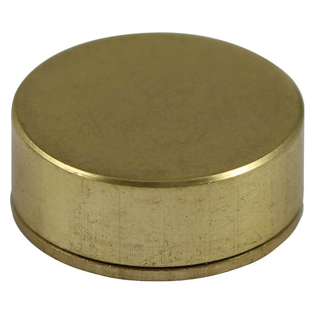 Timco - Threaded Screw Caps - Solid Brass - Satin (Size 14mm - 4 Pieces ...