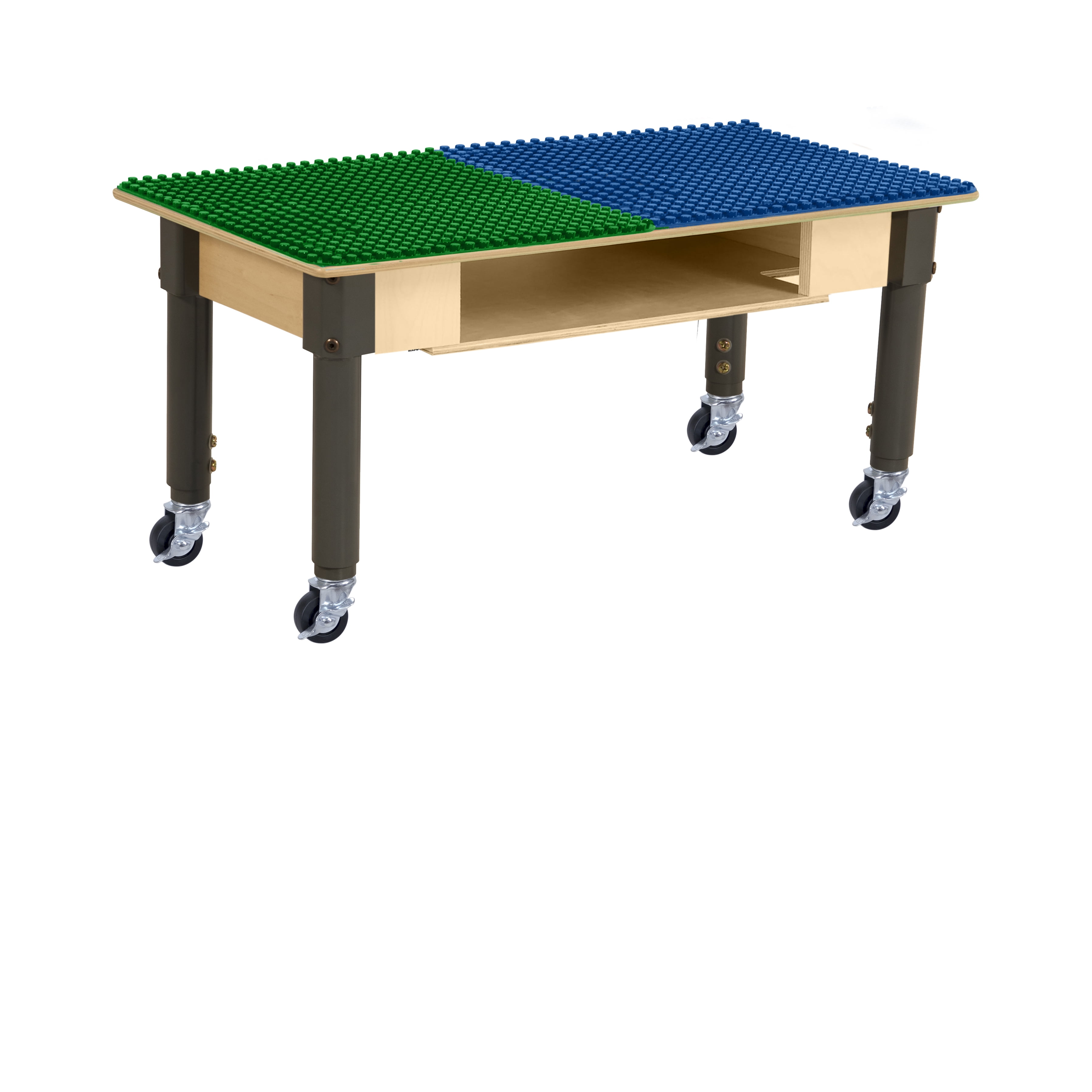 Time-2-Play 30.75"x15.5" Rectangular School Activity Table, Blue ...