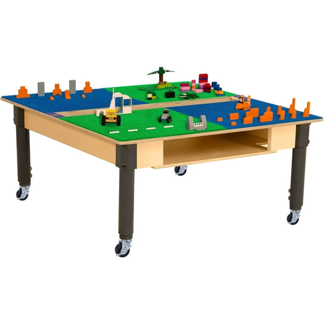 Time-2-Play 35" Square Blue & Green Montessori Birch Plywood School ...