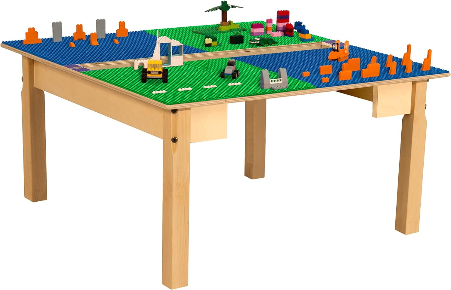 Time-2-Play 35"W Square Table With 16" Legs Playwood Montessori Lego ...