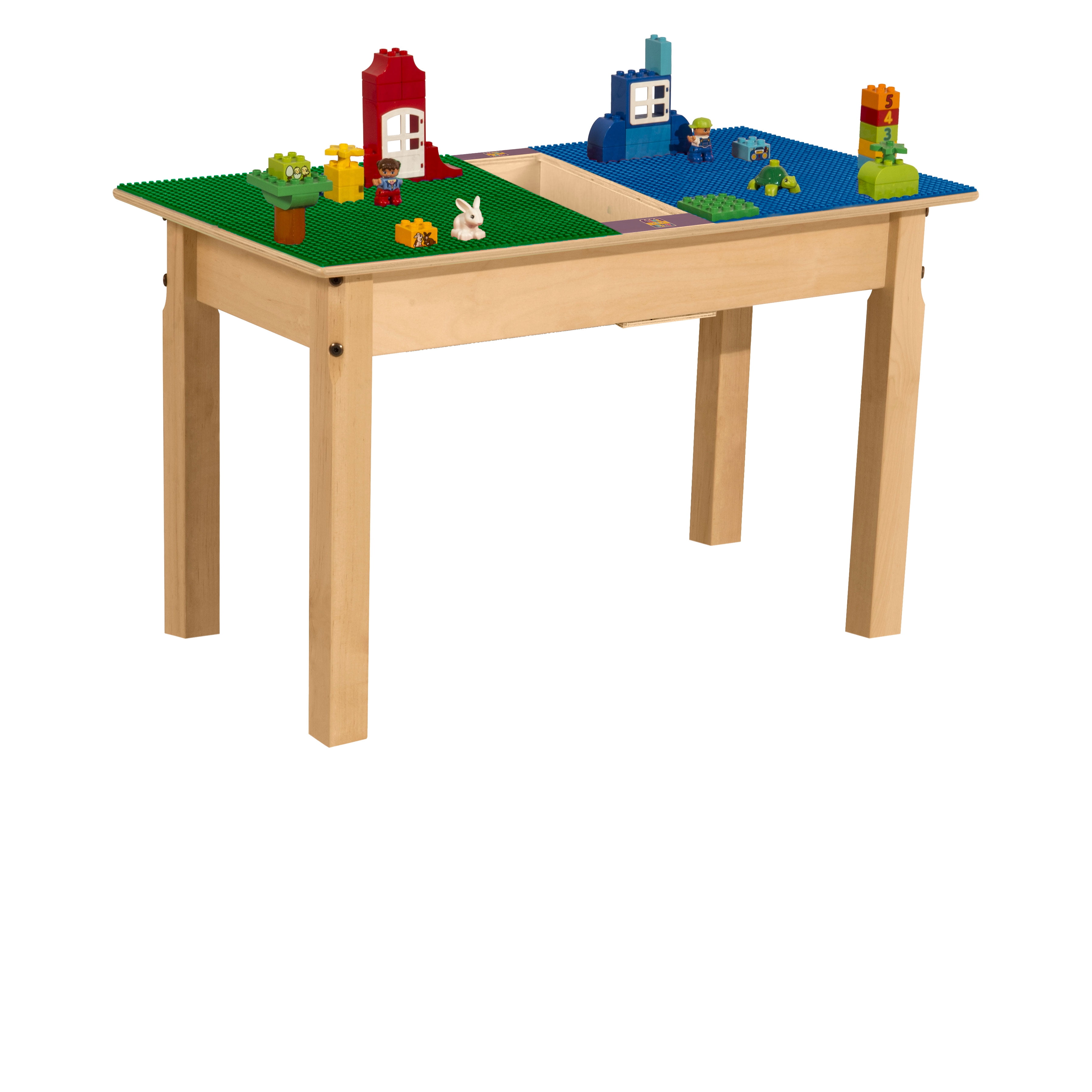 Time-2-Play Blue N Green Duplo Compatible Play Table Kids W Trough ...