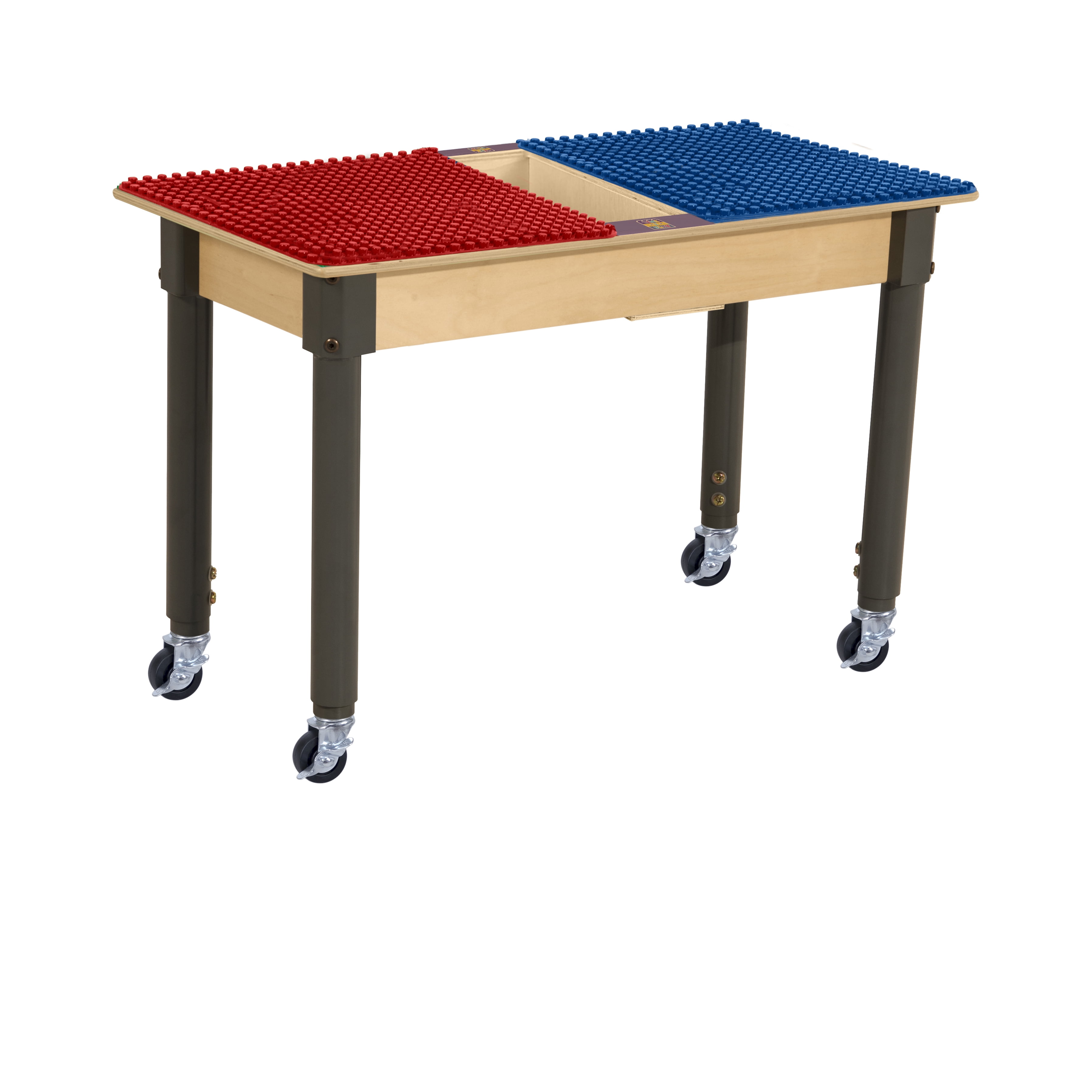 Time-2-Play Montessori Play Table, Reactangular Birch Plywood Red ...