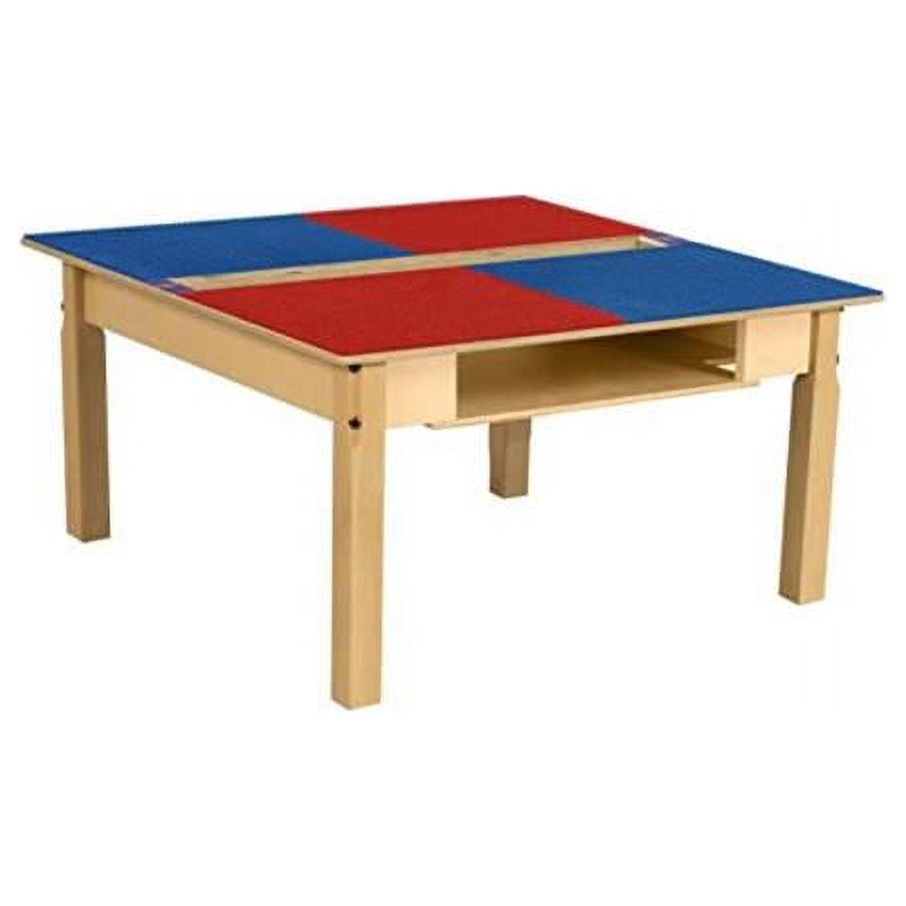 Time-2-Play Square Play Table with Trough, Shelf & 16 in. Legs & Duplo ...