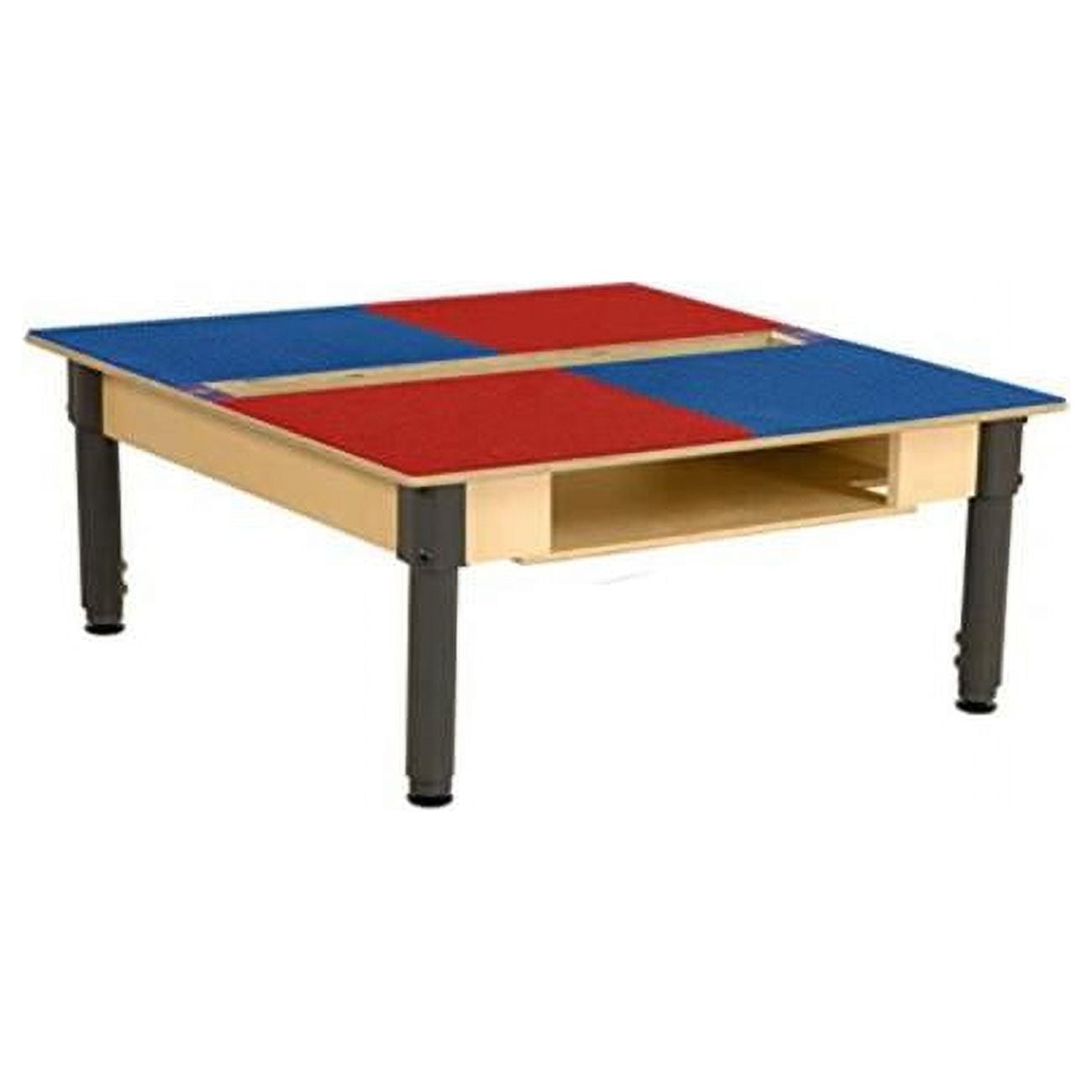 Time-2-Play TPSQTSA1217-PRB Square Play Table with Trough, Shelf ...
