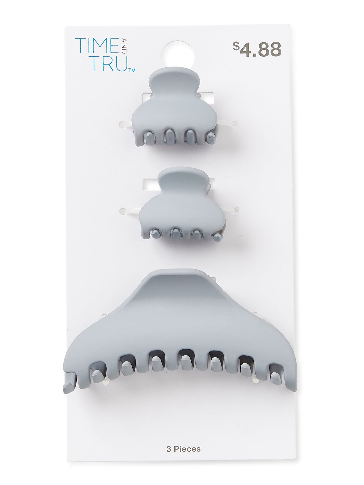 Time And Tru Claw Clips, 3-Pack - Walmart.com