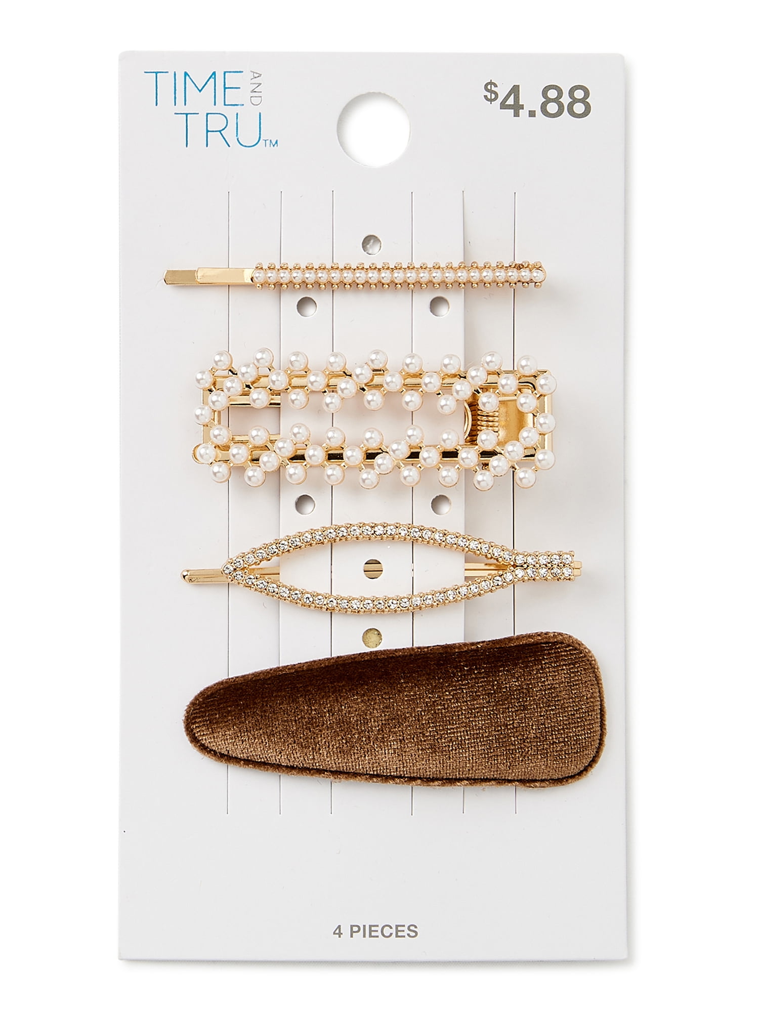 Time And Tru Hair Clips, 4-Pack - Walmart.com