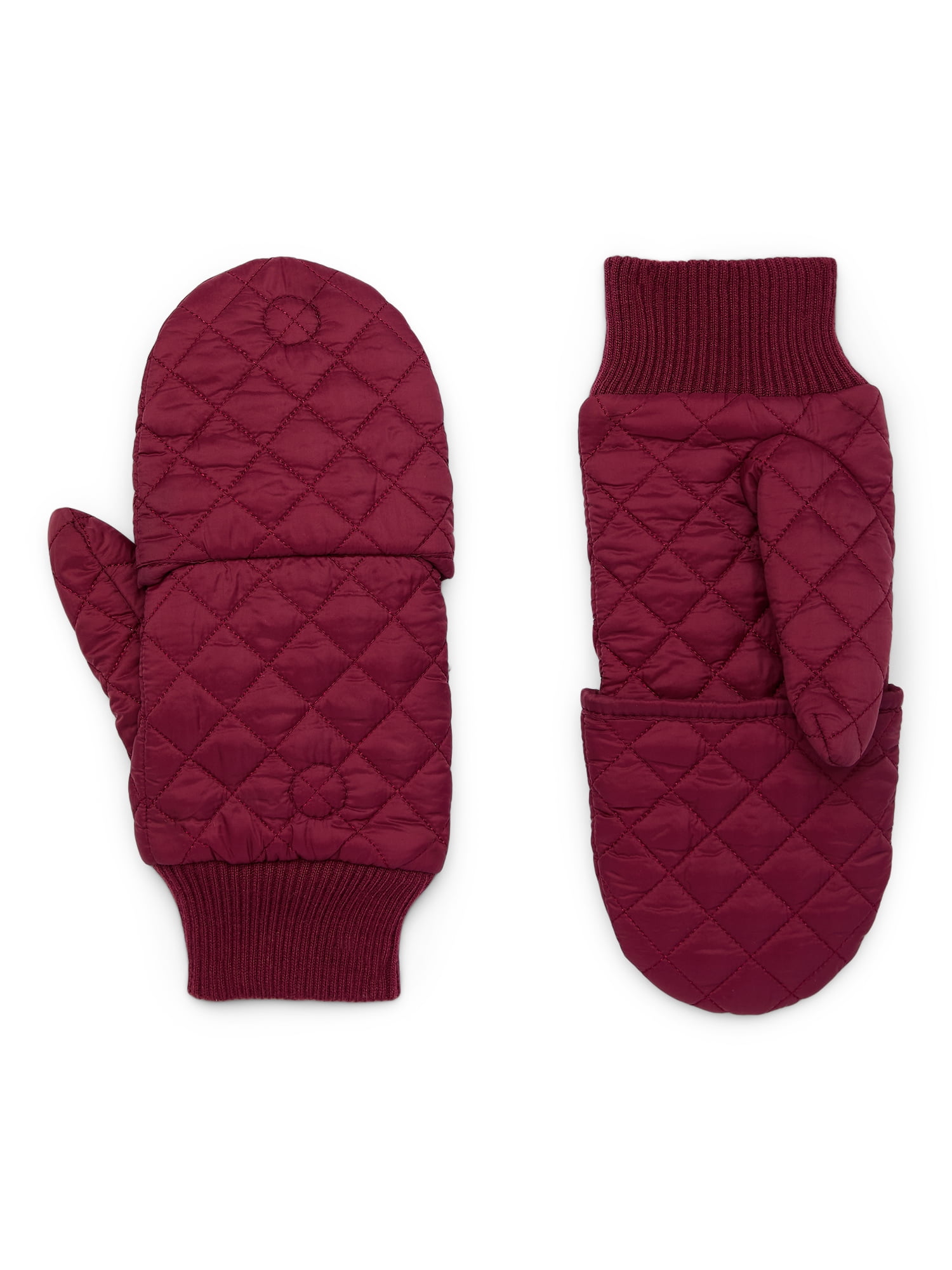 Time and Tru Quilted Pop Top Gloves, One Size Fits Most - Walmart.com
