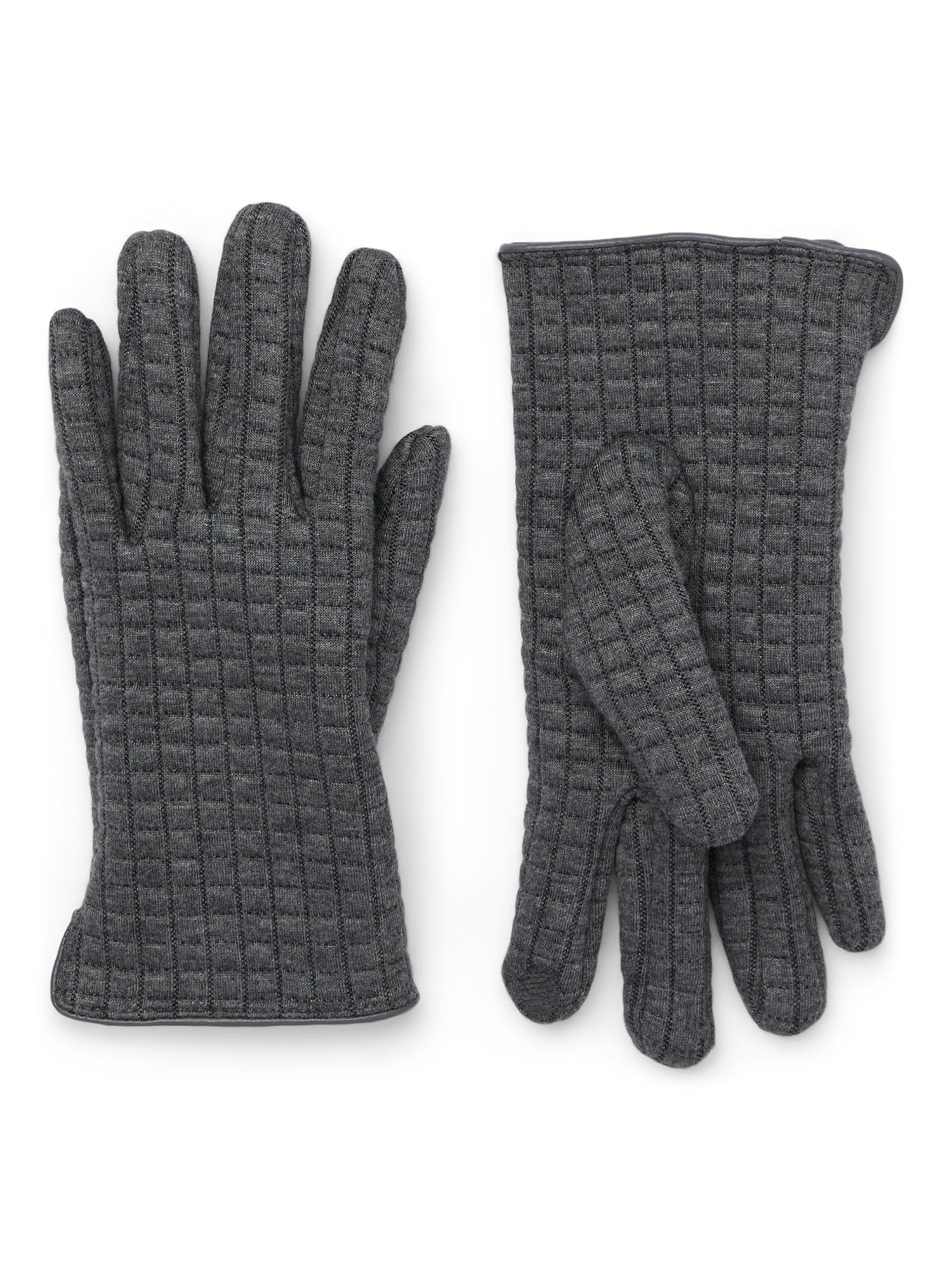 Time and Tru Women's Waffle Textured Winter Gloves with Lining, S/M ...