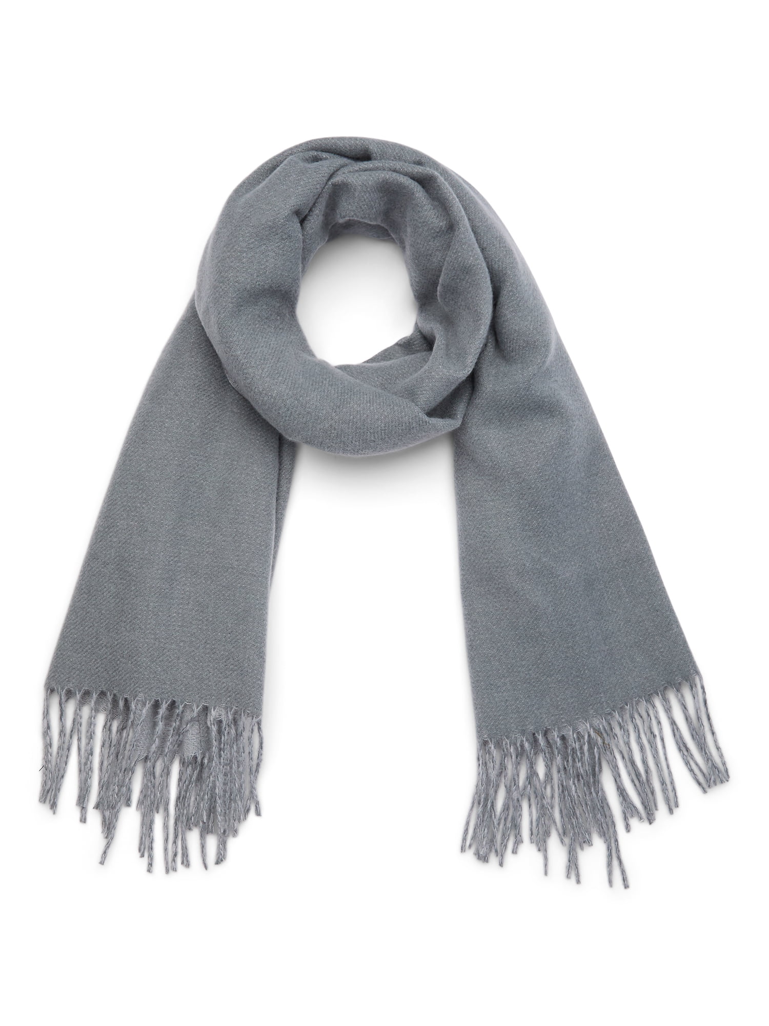Time and Tru Women's Two-Sided Blanket Winter Scarf, Gray - Walmart.com