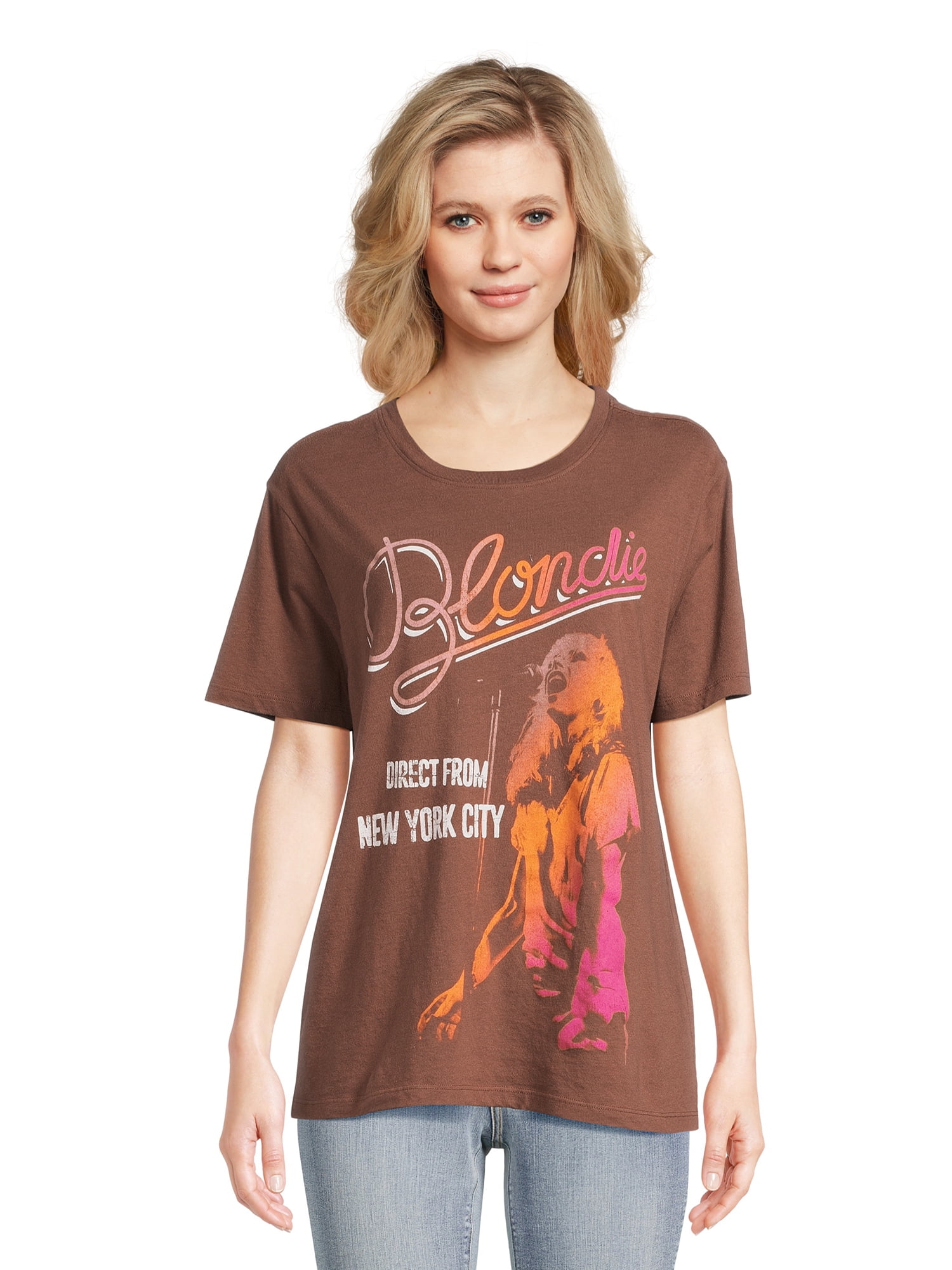 Time And Tru Women's Blondie the Band Graphic Tee with Short Sleeves ...