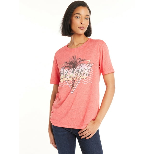 Time And Tru Women's Coca Cola Graphic Tee with Short Sleeves, Sizes XS-XXXL - Walmart.com