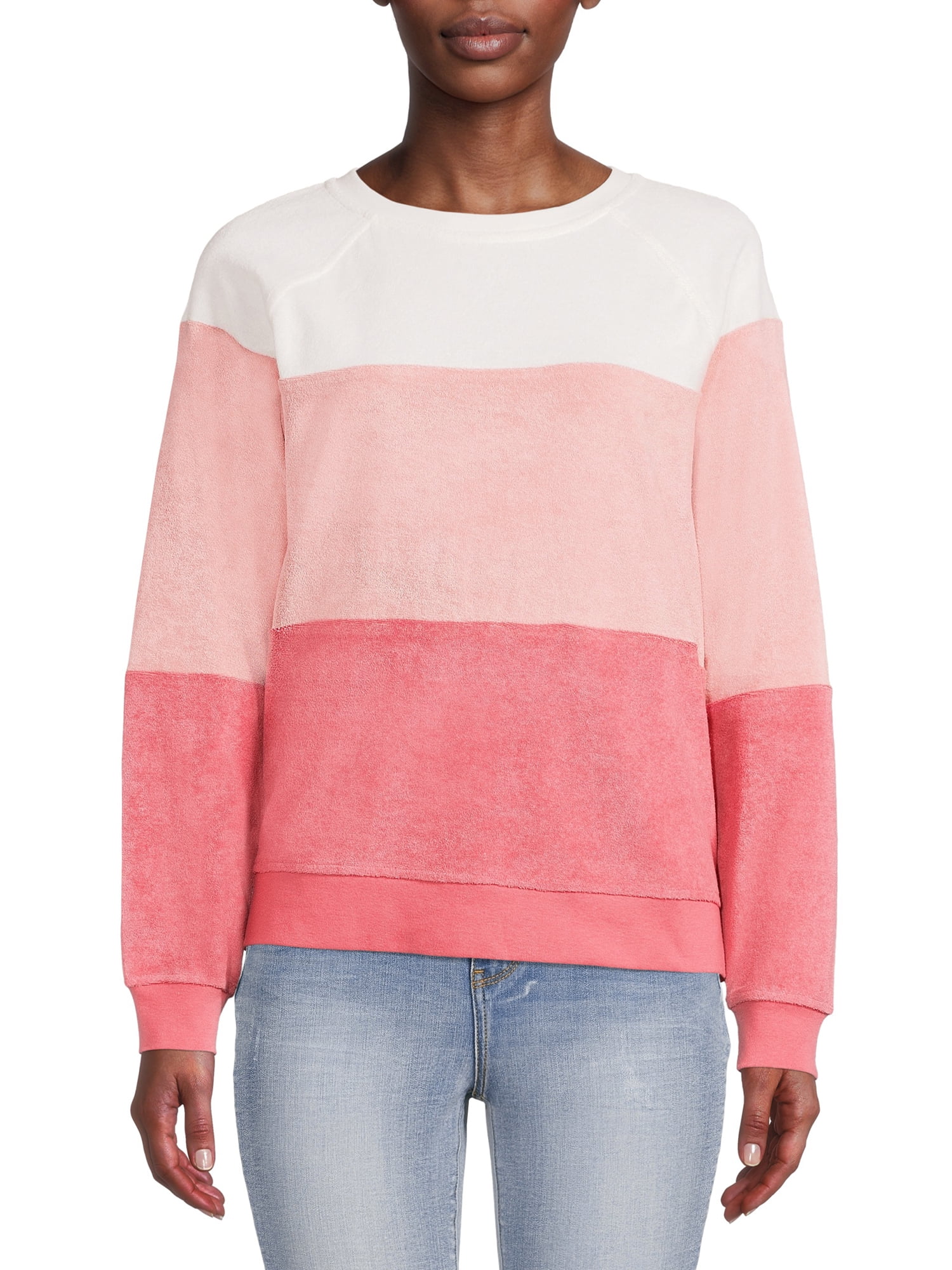 Time And Tru Women's Color Block Sweater - Walmart.com