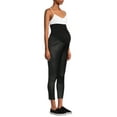 Time And Tru women's Faux Leather Maternity Leggings - Walmart.com