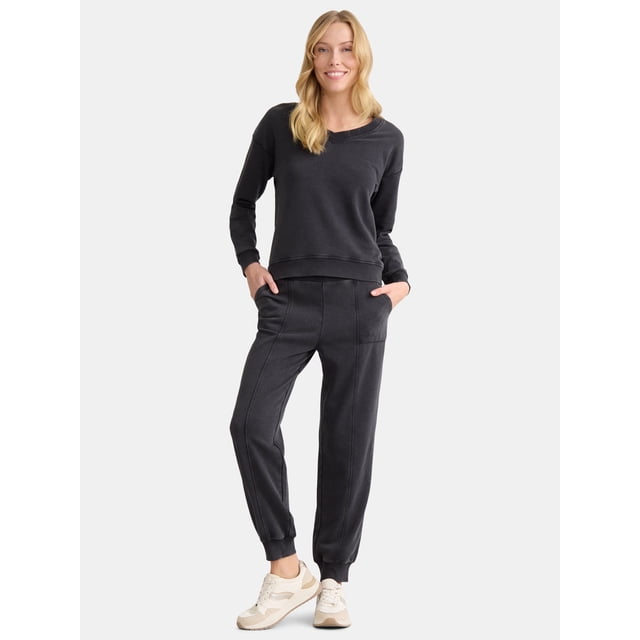 Time And Tru Women's French Terry Set,Sizes XS-4X - Walmart.com