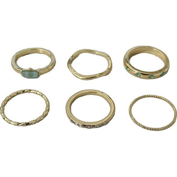 Time And Tru Women's Genuine Stone Rings Zinc Alloy Ring Size 6/7/8 ...