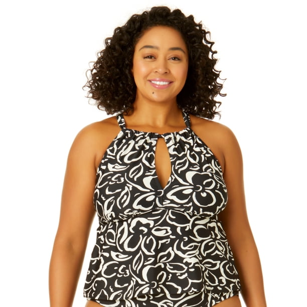 Time And Tru Women's Keyhole Halter Swim Top - Walmart Business Supplies