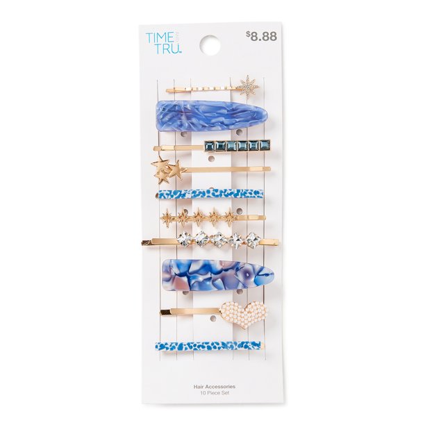 Time And Tru Women's Multi Hair Clips, 10-Pack - Walmart Business Supplies