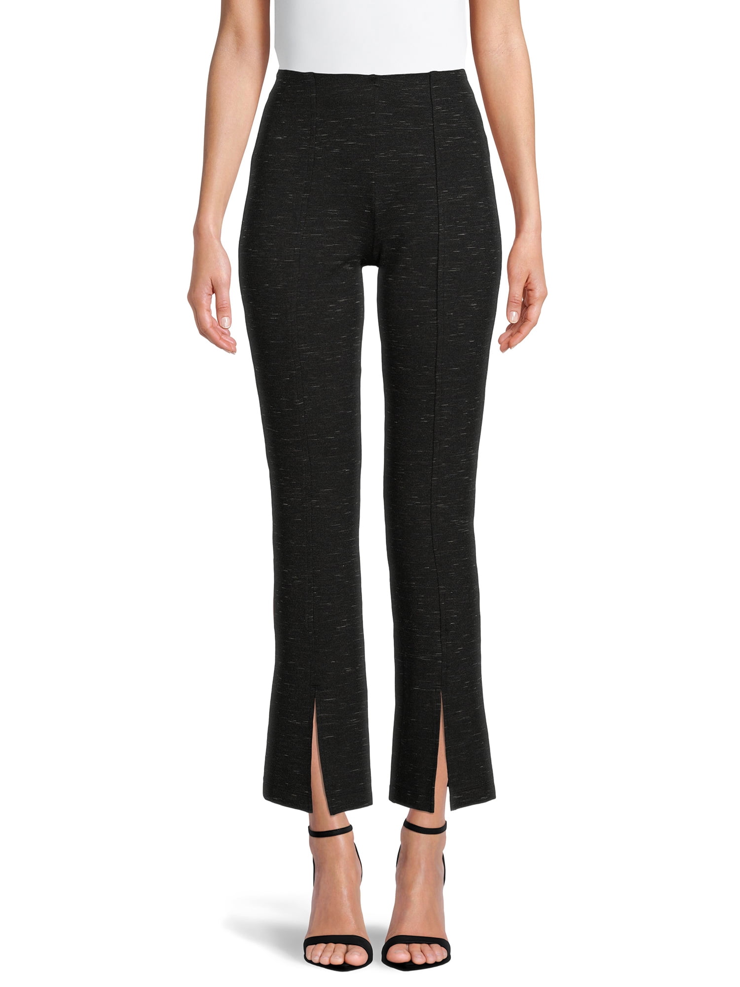 Time And Tru Women's Ponte Bootcut Pants with Front Slit - Walmart.com