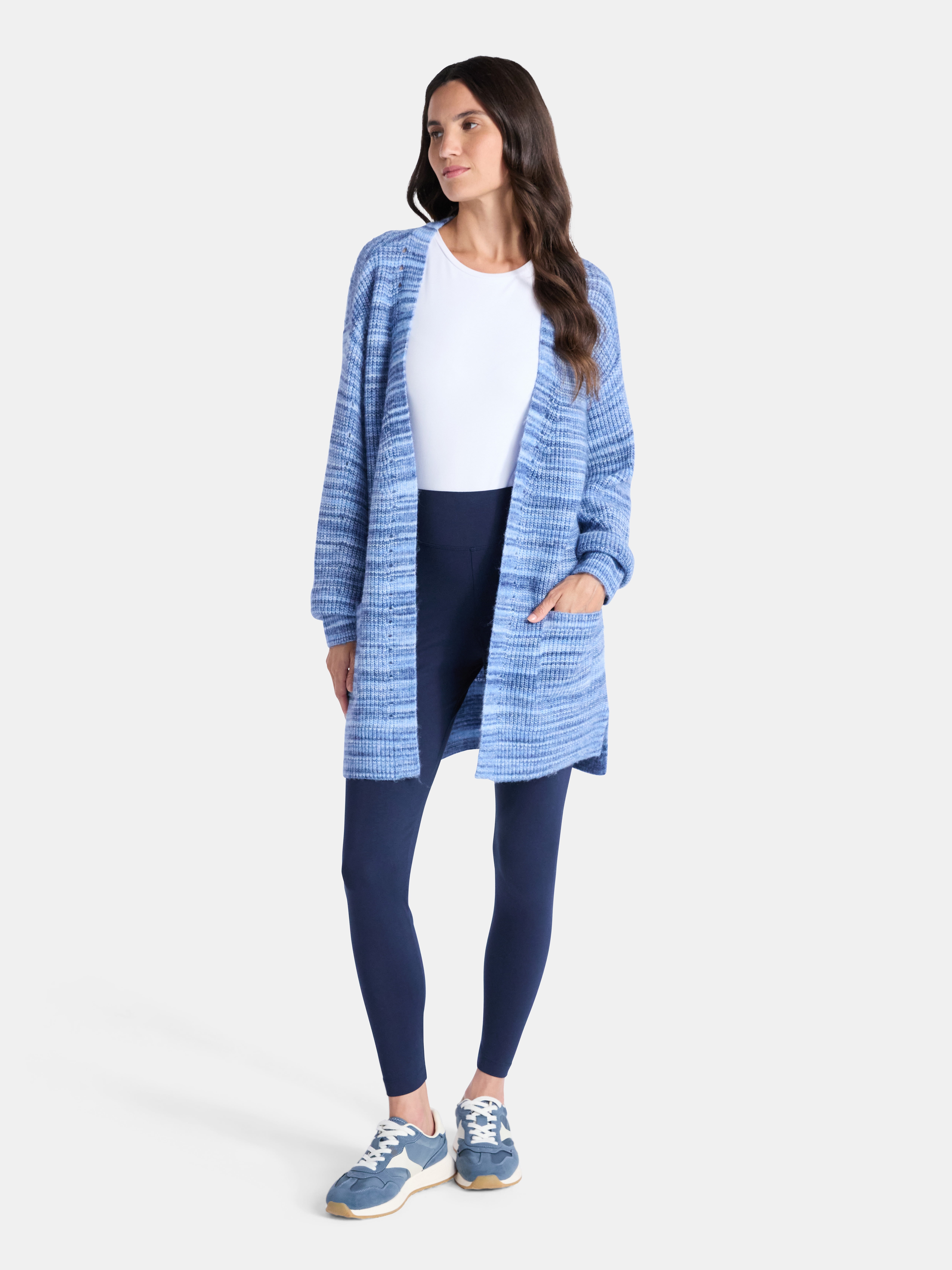 Time and Tru Women’s and Women’s Plus Super Soft Longline Cardigan ...