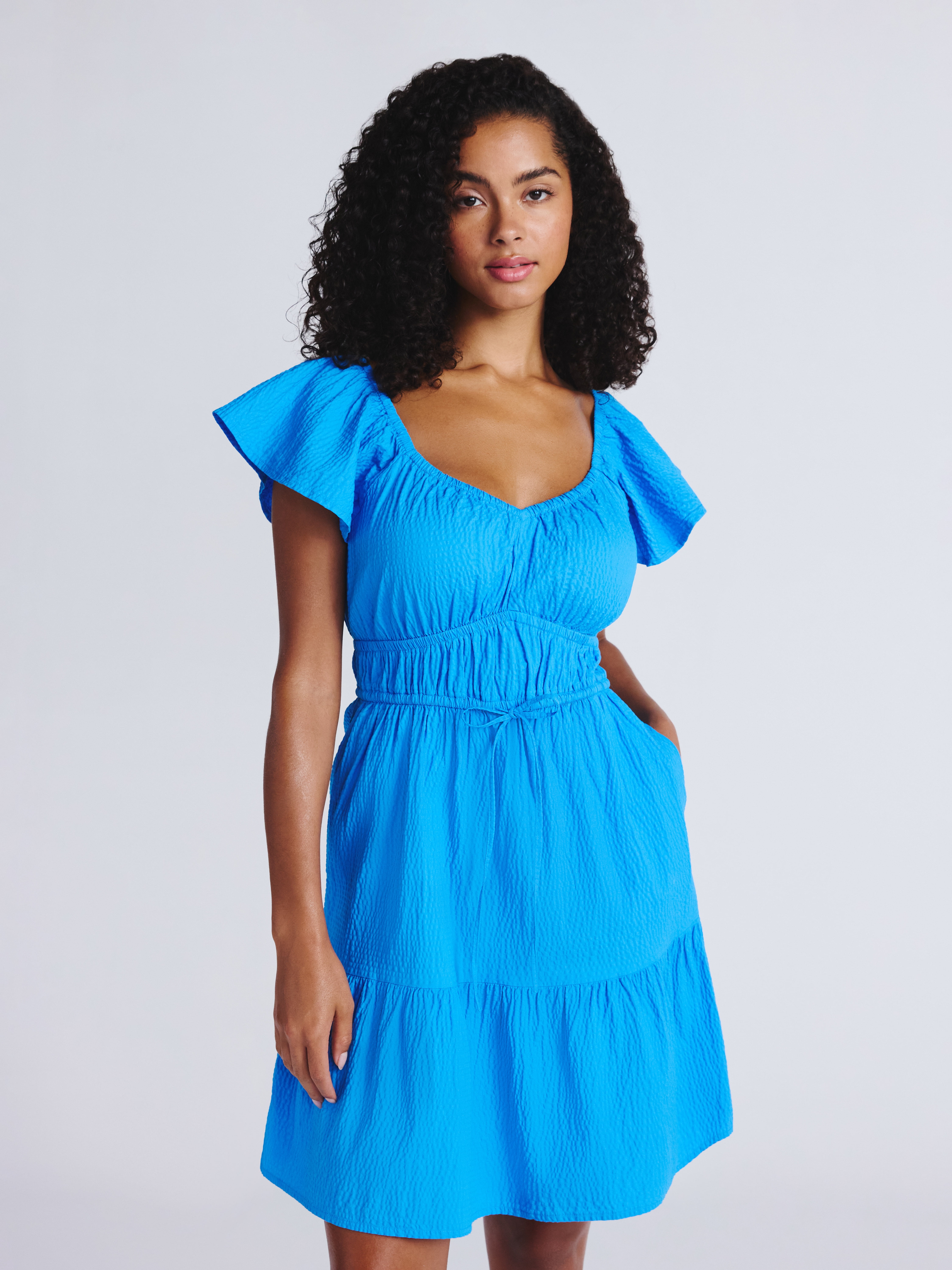 Time And Tru Flutter Sleeve Dress