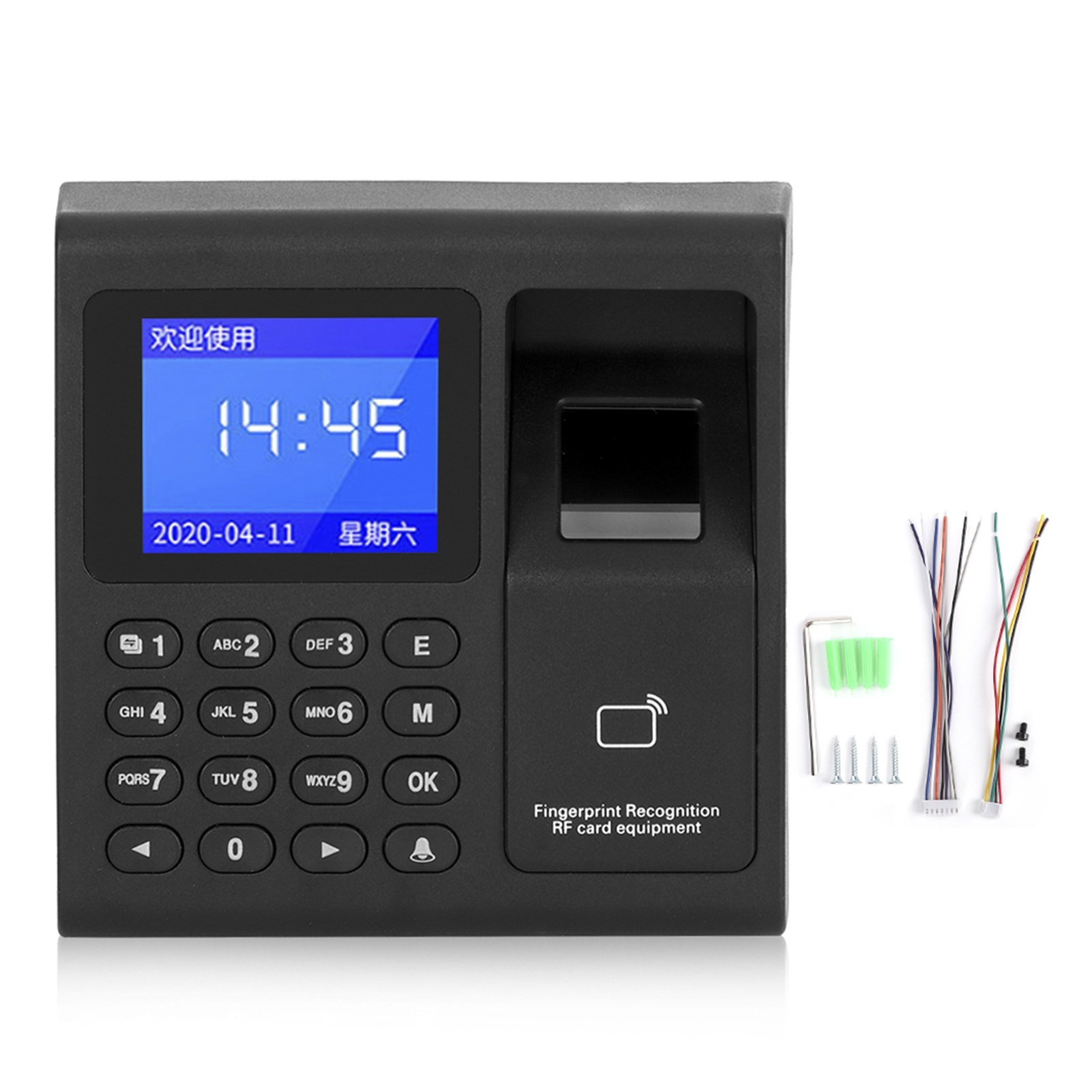 Time Attendance System Clock Recorder 1.8in Time Attendance Machine 26/ ...