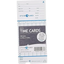 TOPS Time Cards for Pyramid 1000 Time Clock 1291 - Walmart.com