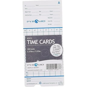 Yescom 1000 Count Monthly Time Clock Cards Timecard for Employee ...