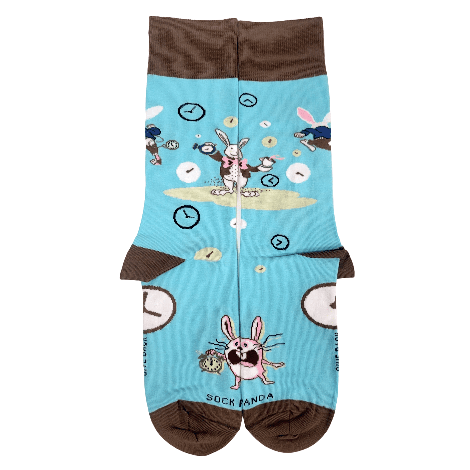 Time Bunny Rabbit Socks from the Sock Panda (Adult Large - Men's Shoe ...