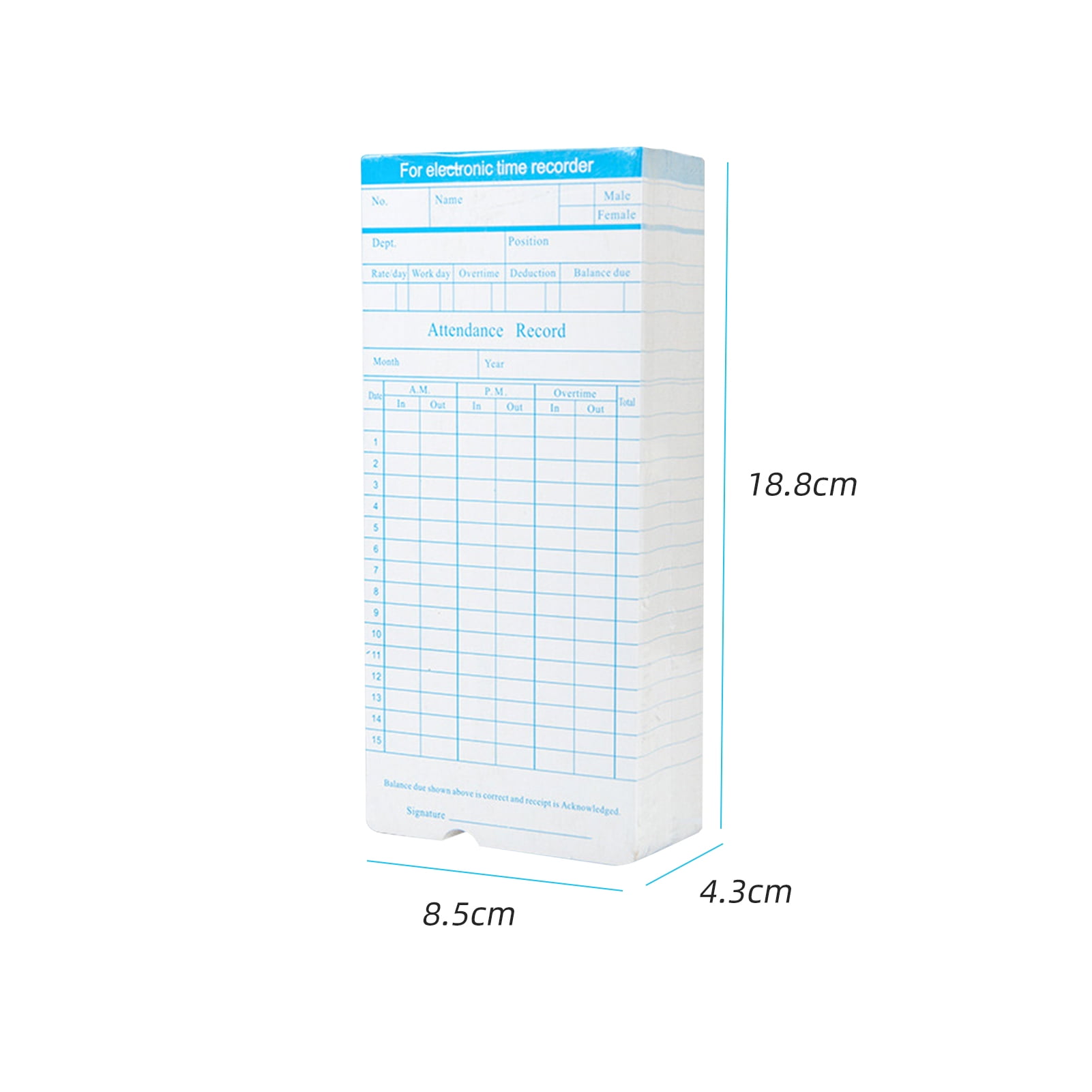 Time Card,18 * Employee * Employee Attendance Time 2-sided 18 2-sided ...