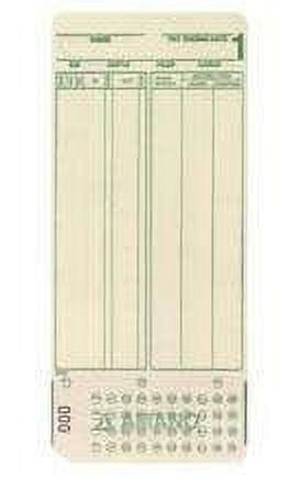 Time Card, 7 1/4x3 1/4in, PK1000 - Walmart.com