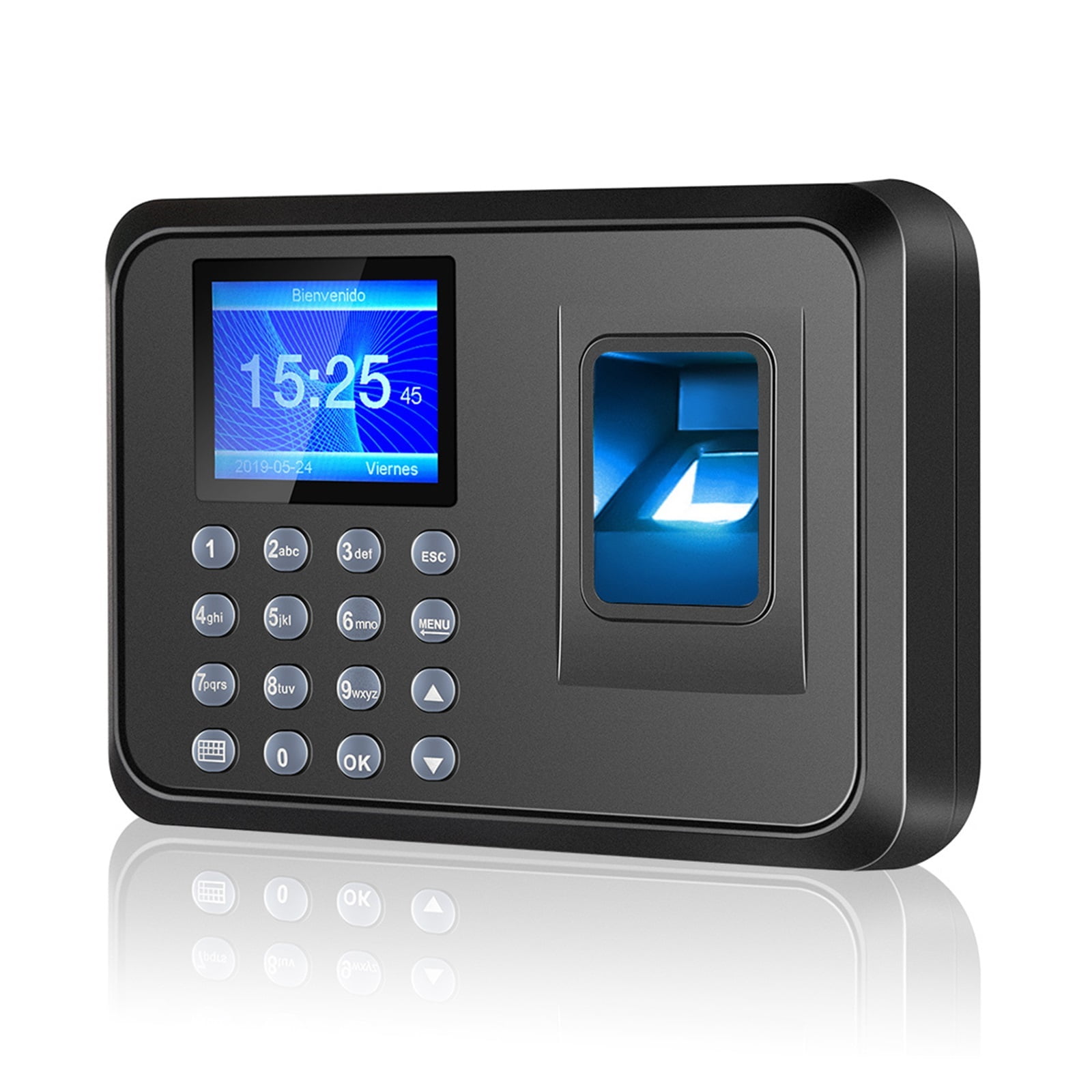 Time Card Machine, Biometric Fingerprint Keypad System Electronic USB ...