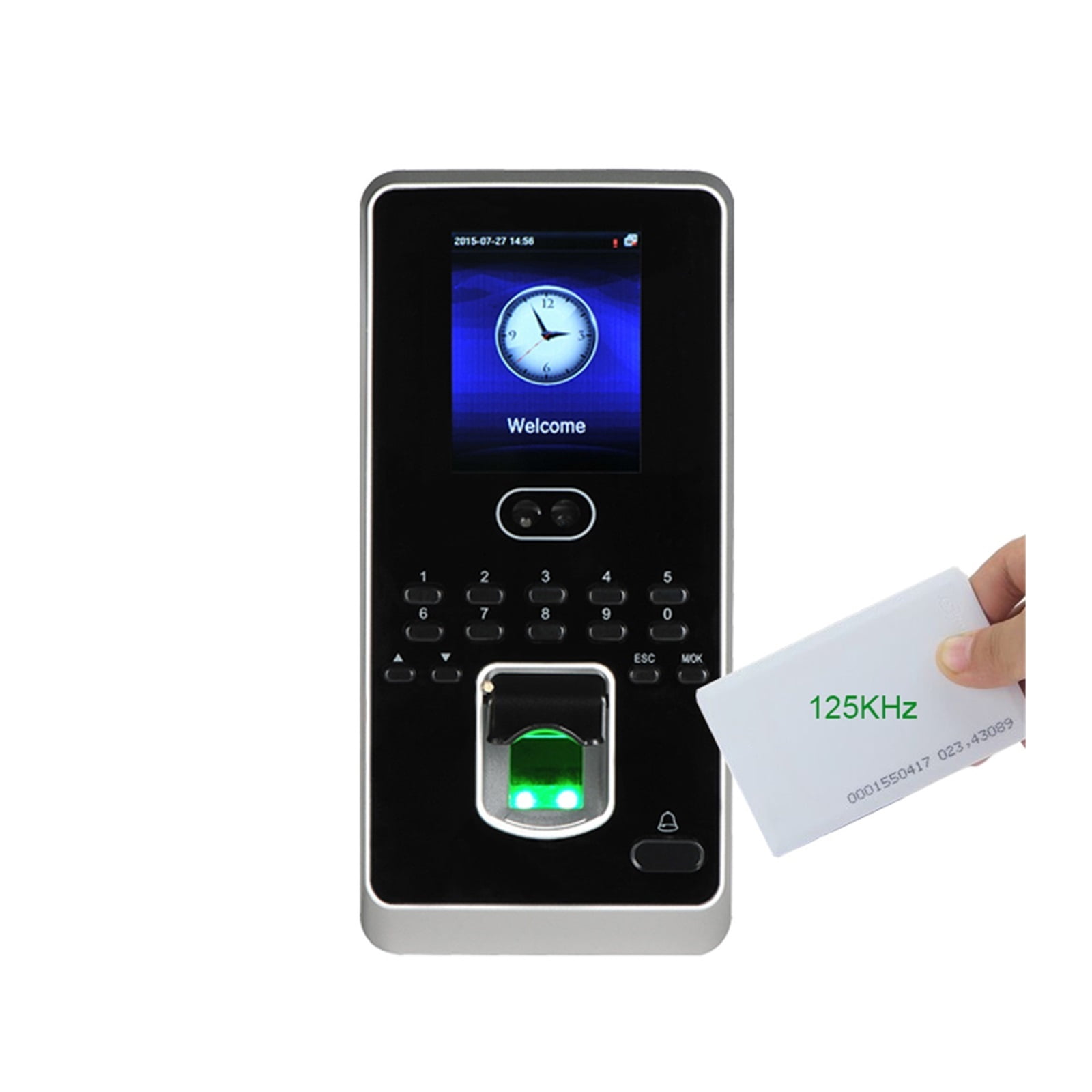 Time Card Machine, ZK Multibio800-H 400 Face Fingerprint Recognition Door Access Control System ...