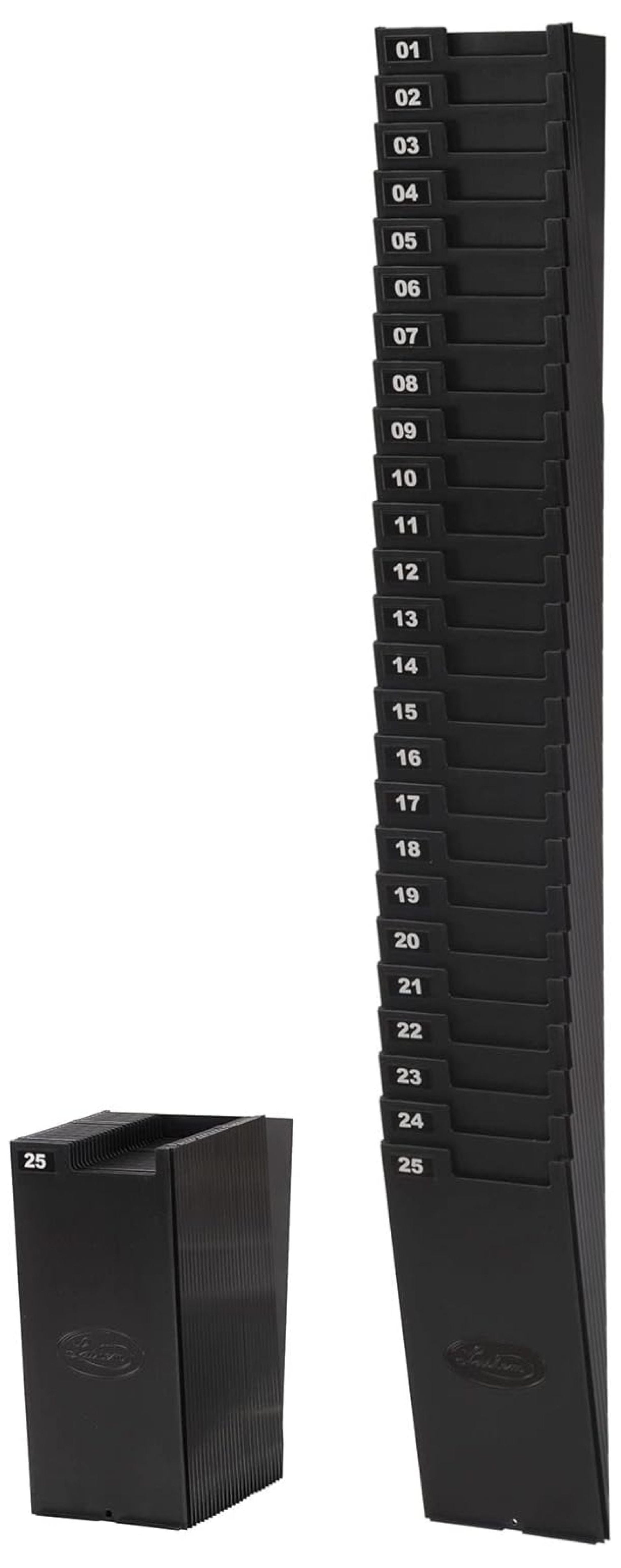 Time Card Rack 25 Pockets - Expanding Wall Mount Time Card Holder for 7 ...