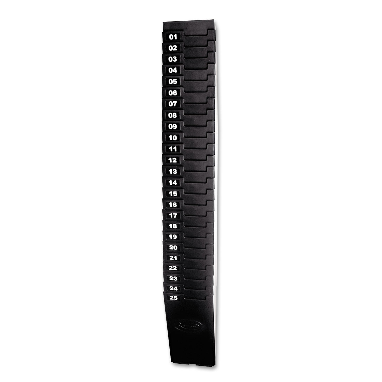 Time Card Rack For 7" Cards, 25 Pockets, Abs Plastic, Black | Bundle of ...