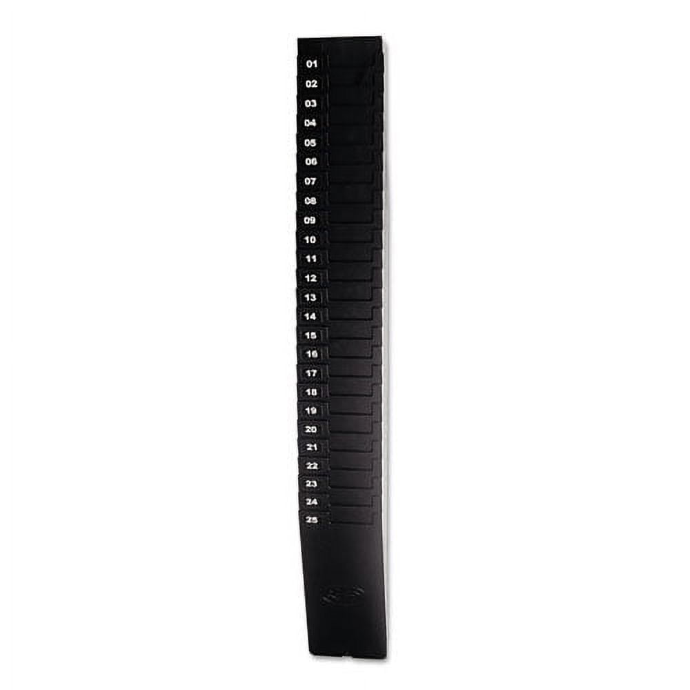 Time Card Rack For 9" Cards, 25 Pockets, Abs Plastic, Black | Bundle of ...