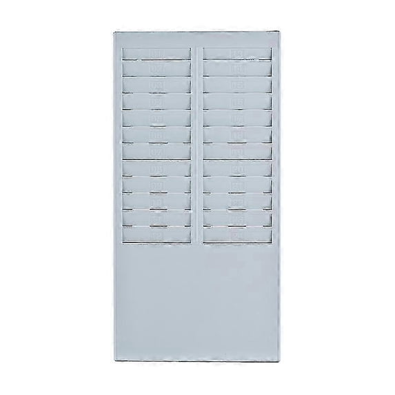 Time Card Rack Wall Mount Holder 24 Pocket Slot For Attendance Recorder ...