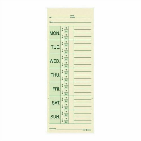 Attendance Time Cards in Time Clocks & Cards - Walmart.com