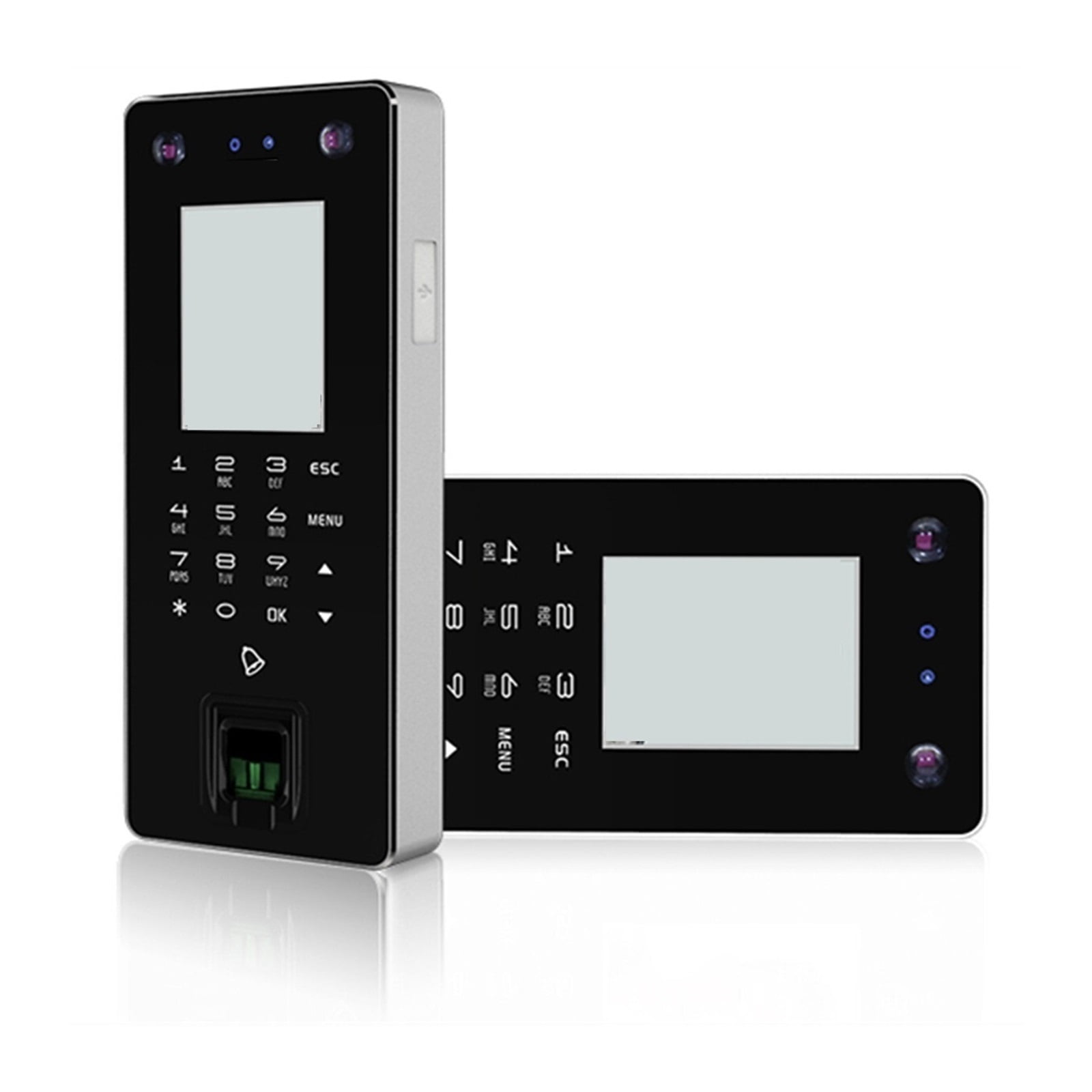 Time Clock,2.8 Inch Face+ Fingerprint+ID Card Time Attendance Machine Door Access Control System ...