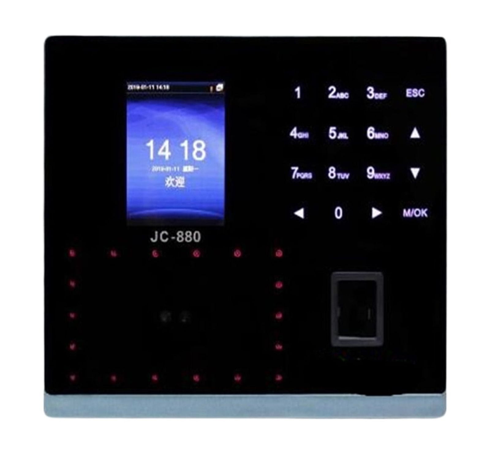 Time Clock,2.8 Inch Face+ Fingerprint+ID Card Time Attendance Machine ...