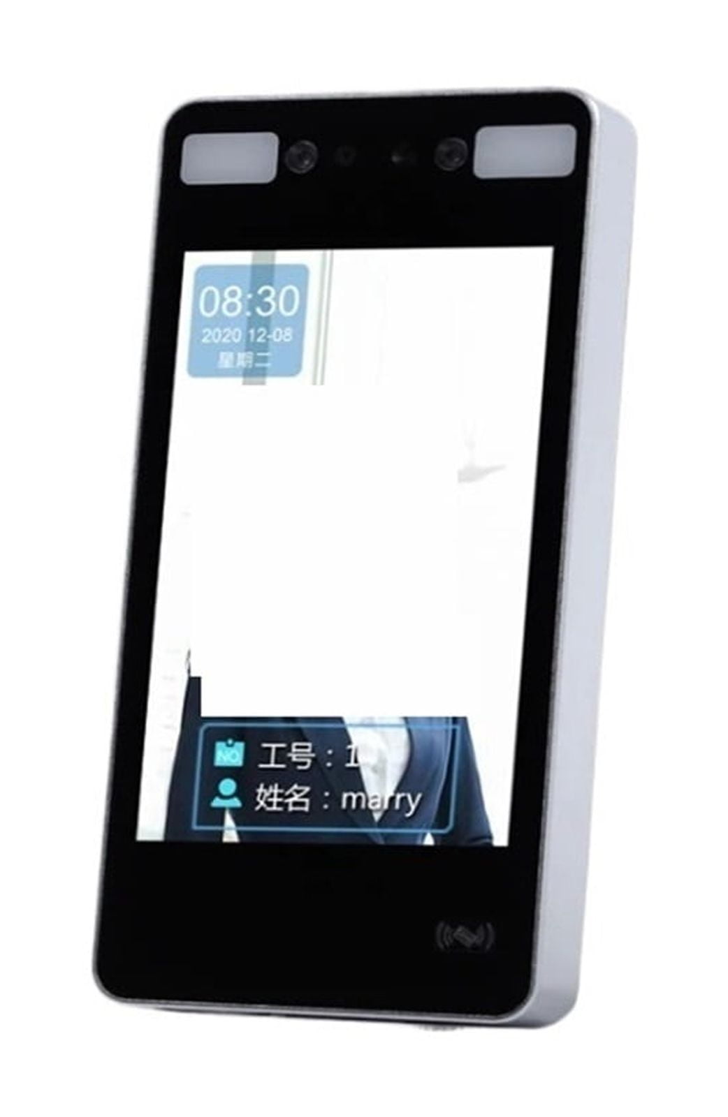 Time Clock,8-inch Touch Screen Dynamic Face Temperature Integrated ...