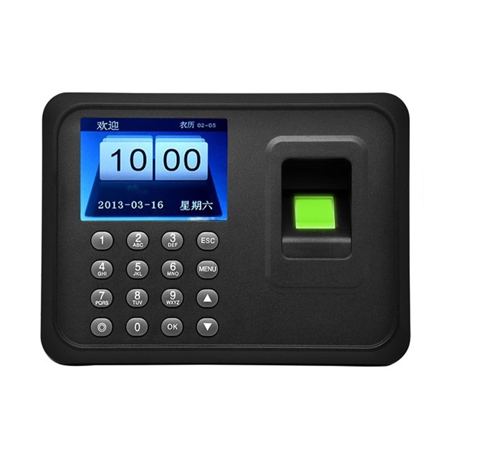 Time Clock A6 Attendance Machine Password+Fingerprint Multi-language ...