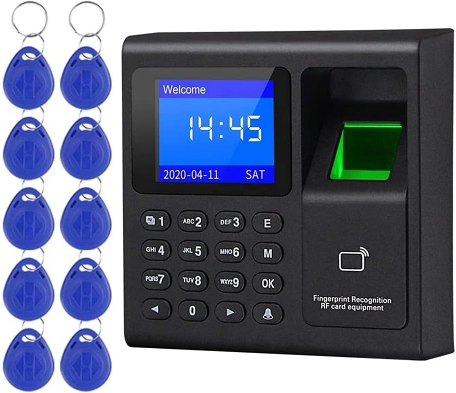 Time Clock,Attendance Machine, Intelligent Biometric Fingerprint Time ...