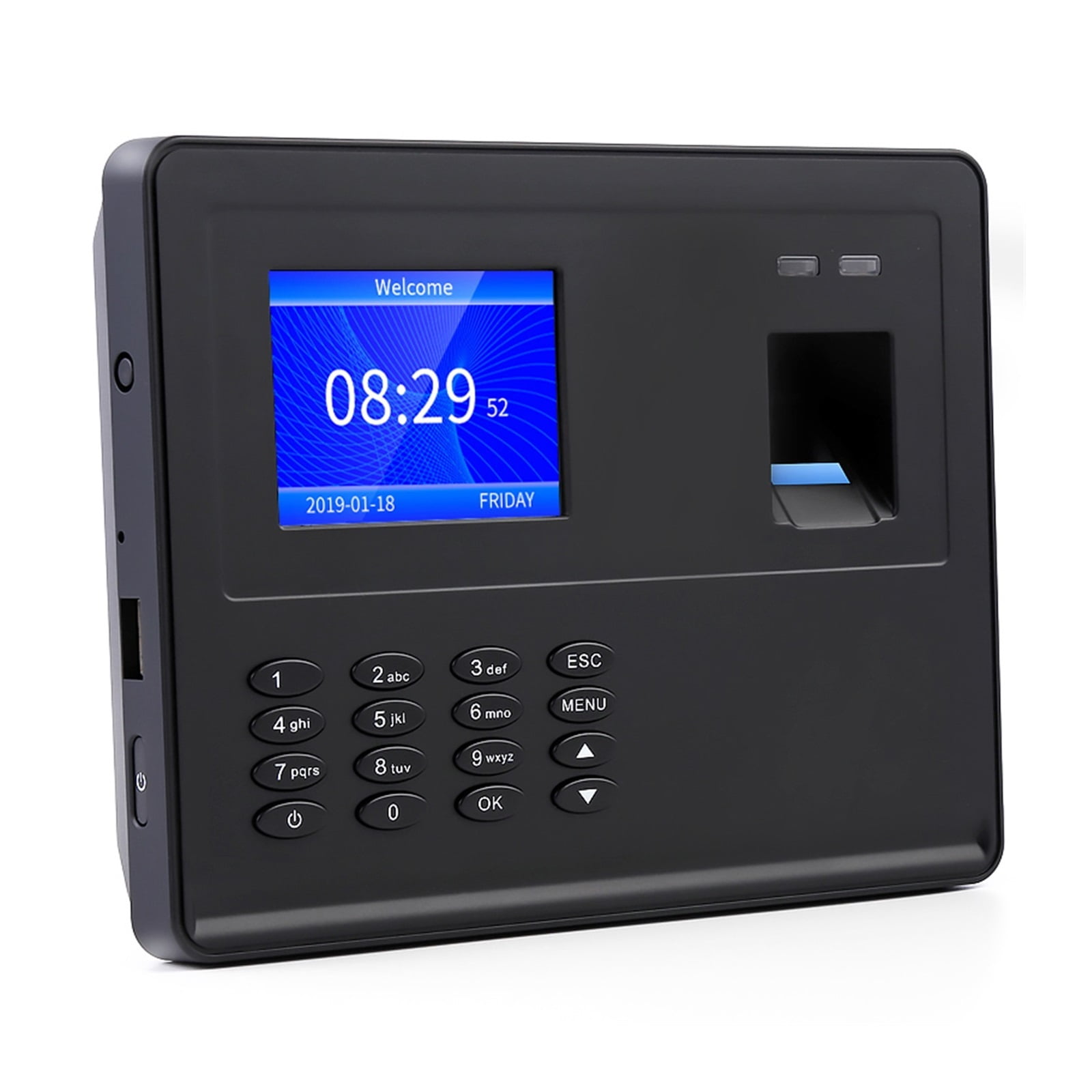 Time Clock,Attendence Machine 2.8 Inch Built-in Battery Color Screen ...
