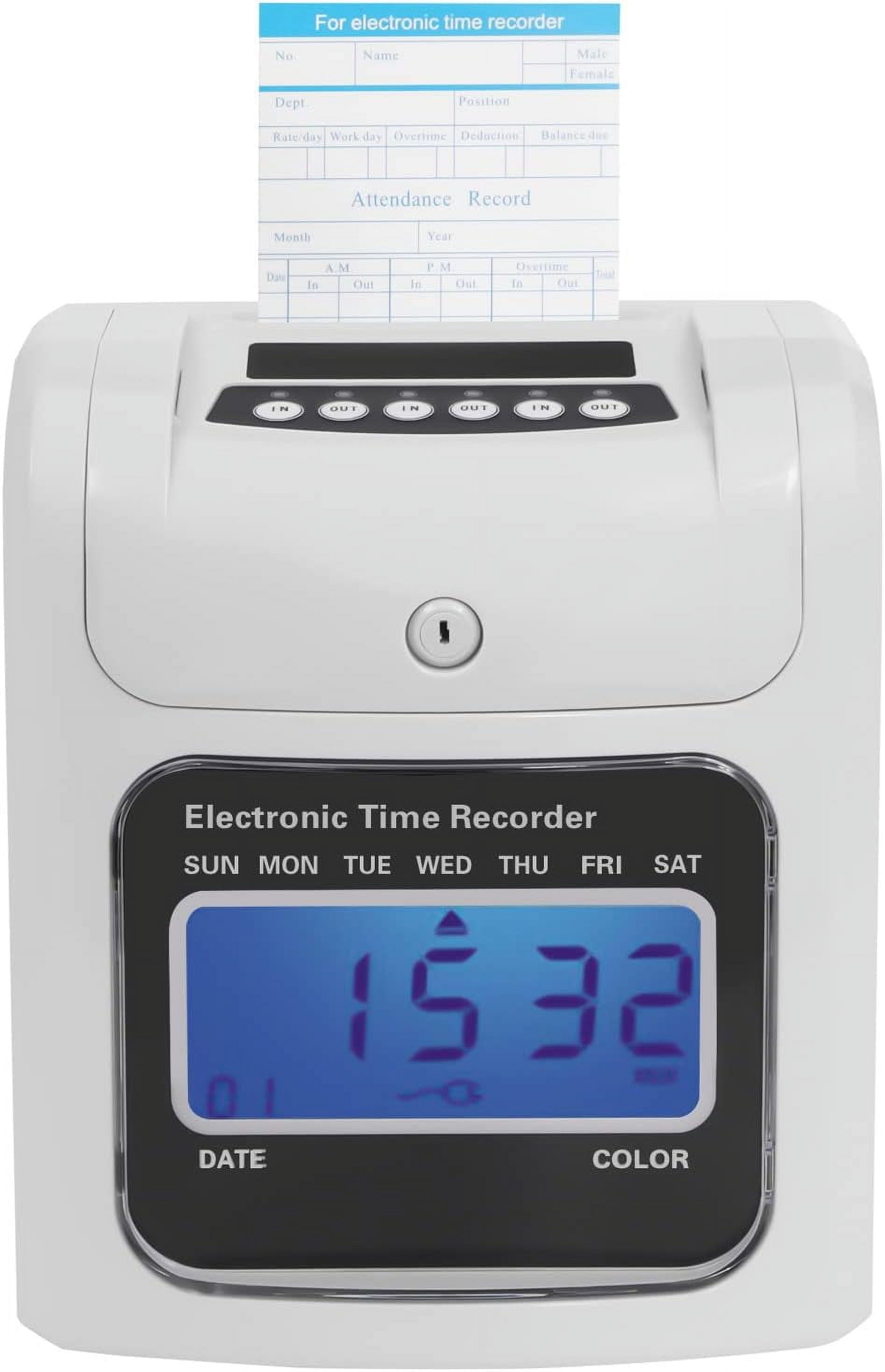 Time Clock Bundle, Electronic Calculating Time Clock Employees in/Out ...